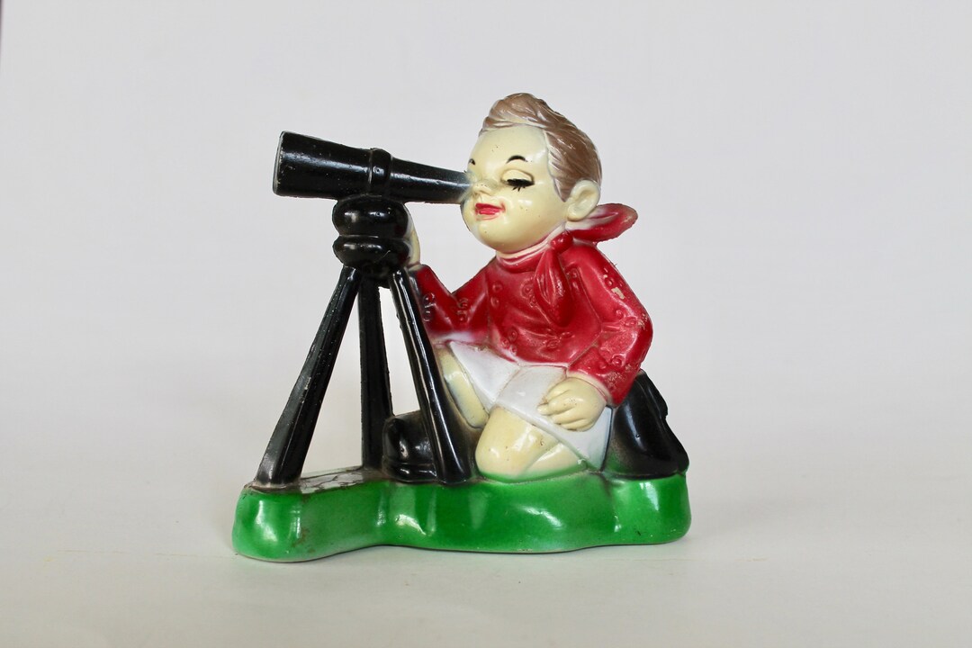 Vintage Large Plastic Kid With Telescope Cake Topper! Vintage Kids ...