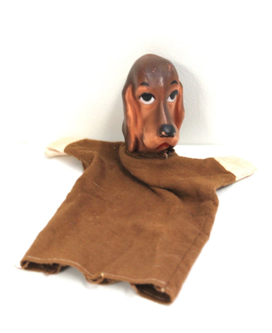 Vintage 1940's-50's Rubber Head Dog Hand Puppet! Rubber Head Cloth Body ...