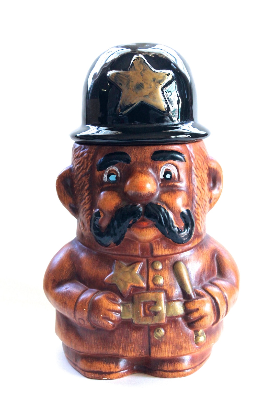 Vintage 1960's Keystone Cop California Pottery Ceramic Cookie Jar! Mid ...