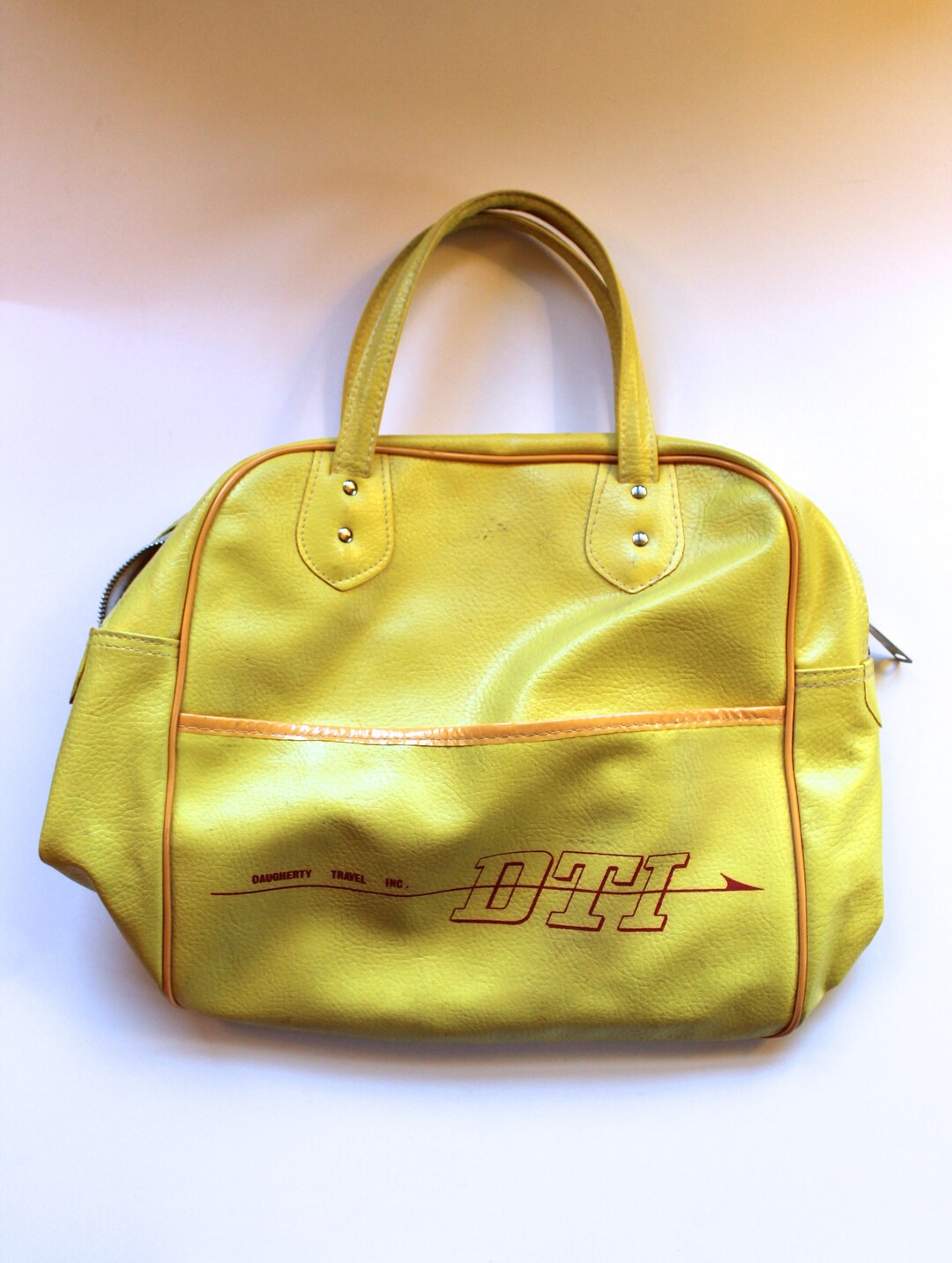 Vintage 1960s DTI Travel Bag With Ticket Holder! Mid Century Air Travel ...
