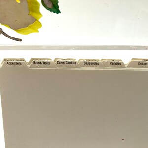 Vintage 1960s-70s Clear Lucite Recipe Card Box With Embedded Flower ...