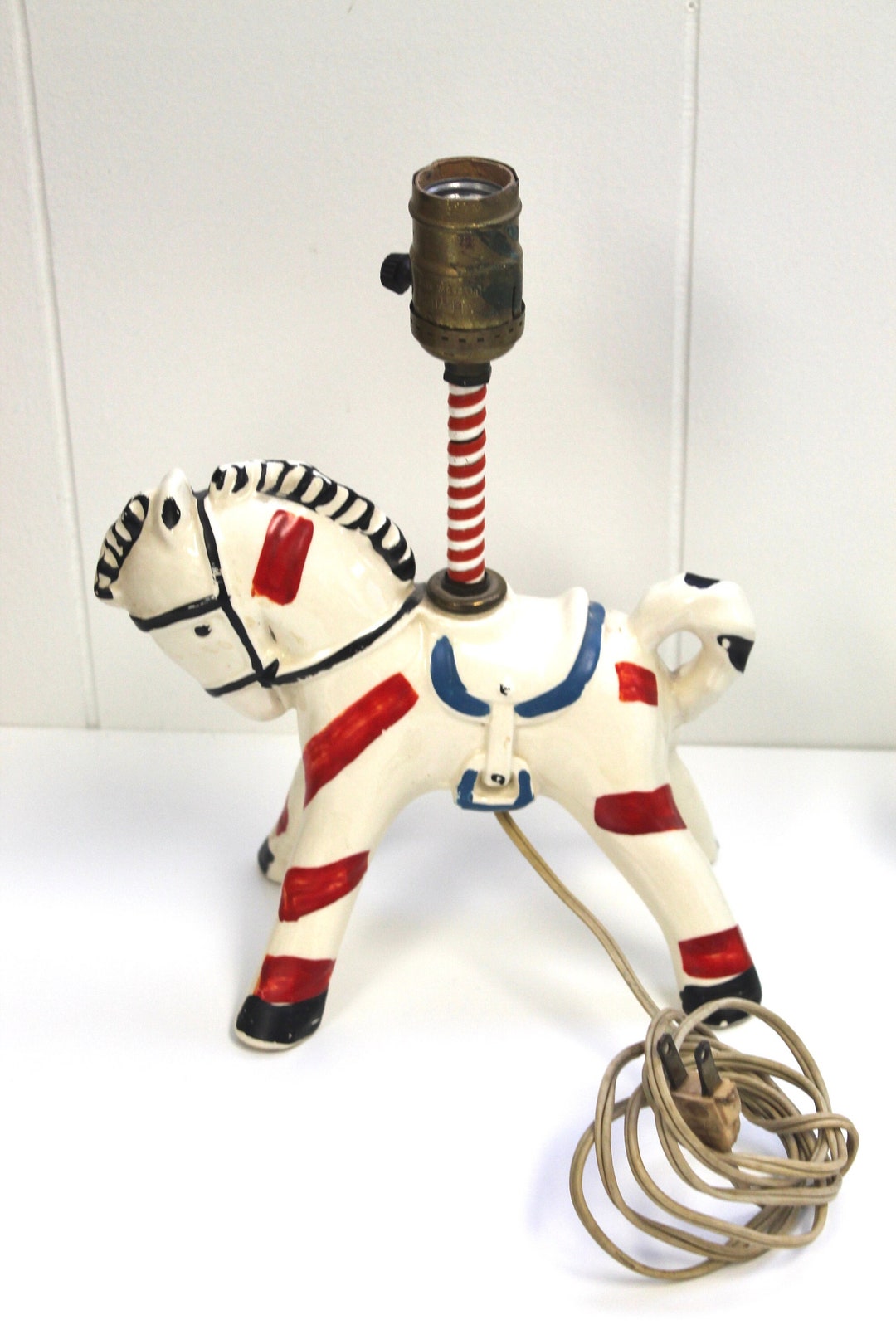 Vintage 1950's-60's Circus Zebra Lamp Vinatge Children's Room Decor - Etsy