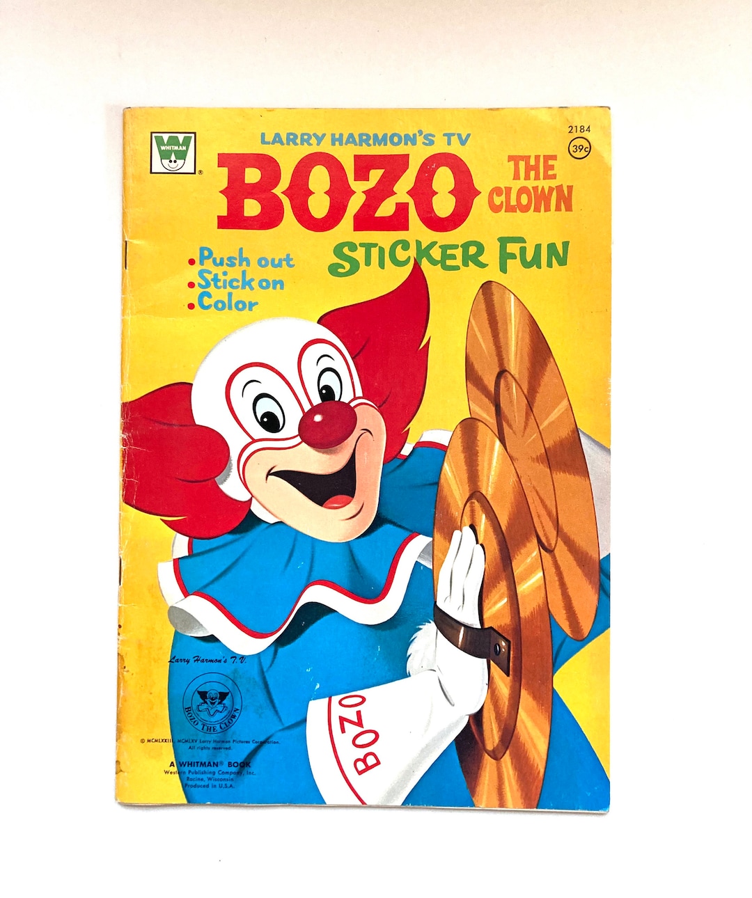 Vintage 1960’s Bozo the Clown Sticker Fun Book! Cool! - Etsy
