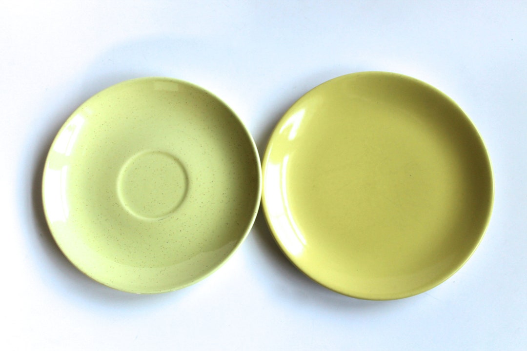 Vintage 1950s/1960s Yellow and Speckled Yellow Dessert Plate Lot of 2 ...