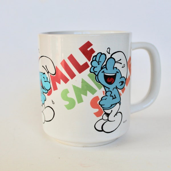 1980s Smurf Mug Etsy