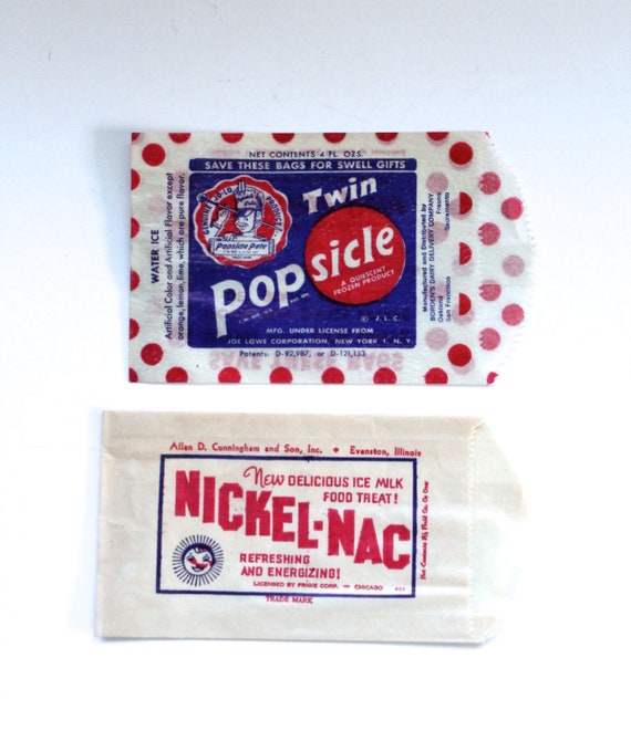 Vintage 1950's Advertising Popsicle and Nickel-nac Ice - Etsy