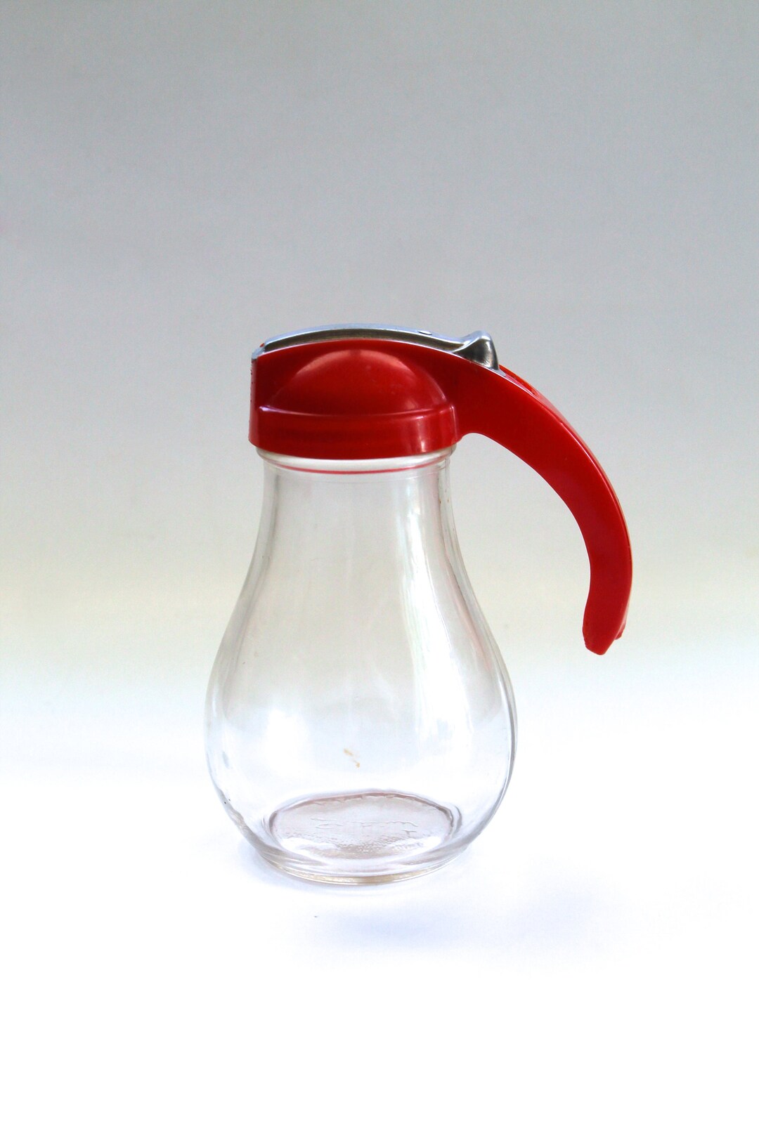 Vintage 1950's Mid Century Syrup/dressing Pourer Bottle With Red Top ...