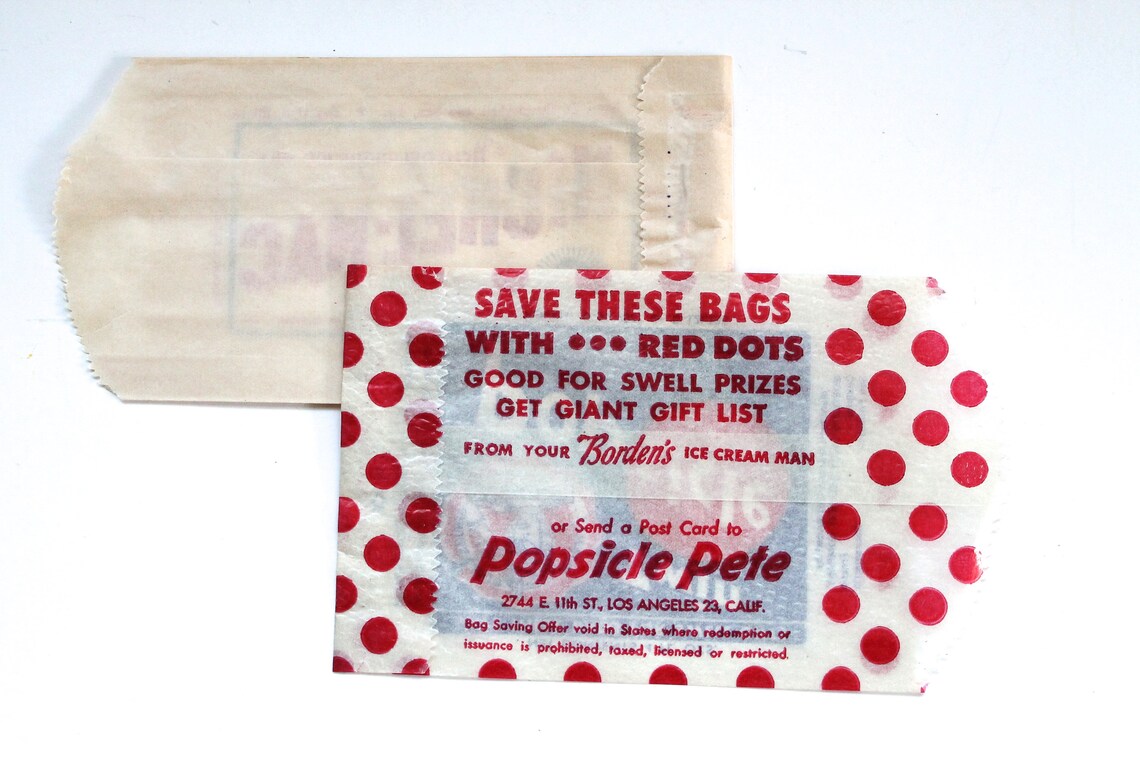 Vintage 1950's Advertising Popsicle and Nickel-nac Ice - Etsy