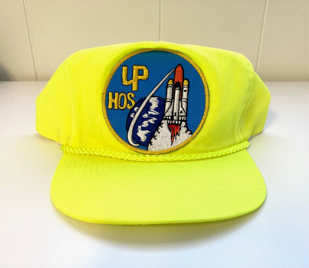 Vintage 1980's-90's Space Shuttle Neon Yellow Trucker Hat/baseball Cap ...