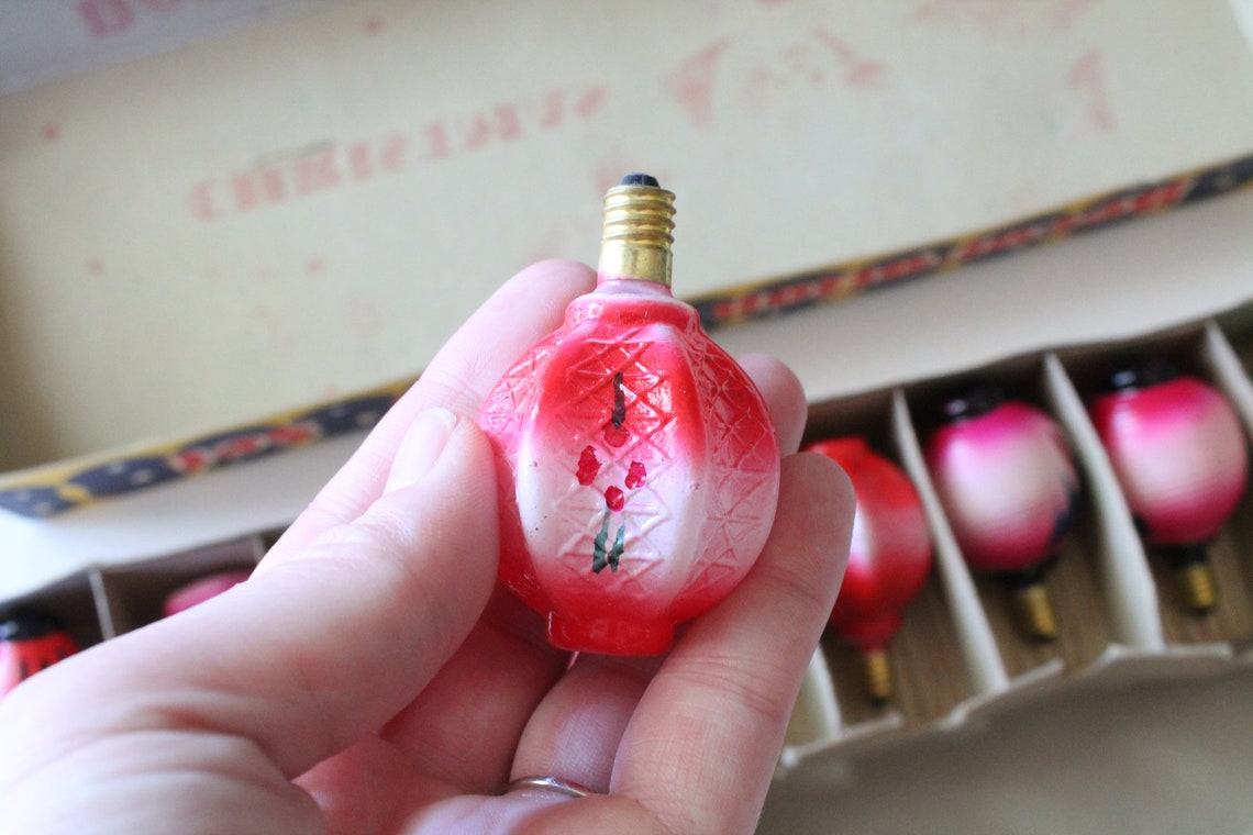 1940s Christmas Lamps Glass Figural Light Bulb Decorations in - Etsy