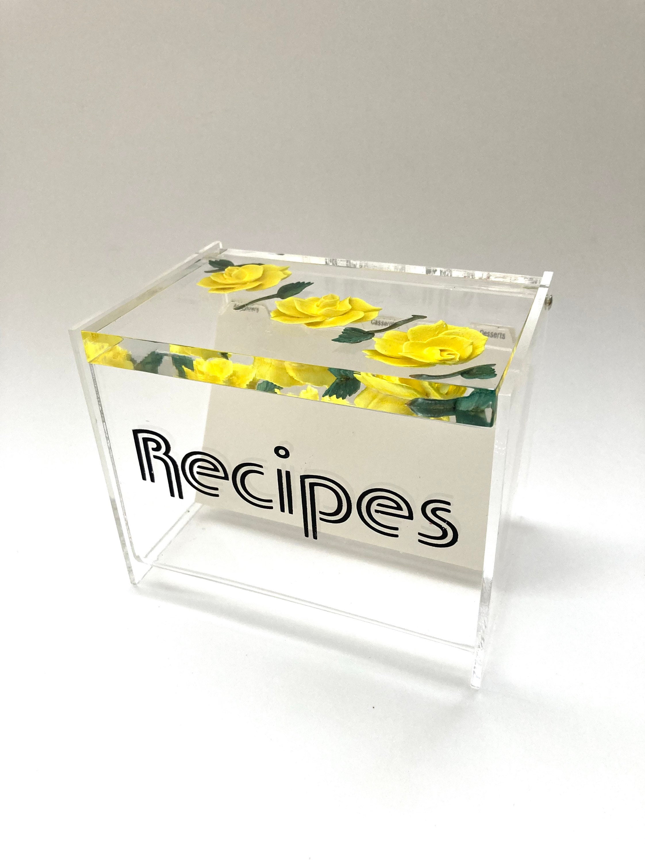 Acrylic Recipe Box