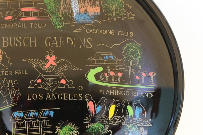 Vintage 1960's Busch Gardens Souvenir Dish - Defunct Theme Park ...