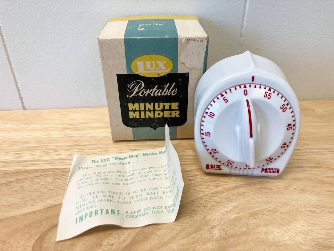 Vintage 1950's Lux Portable Minute Minder Kitchen Timer Complete With Box and Instructions! - Etsy