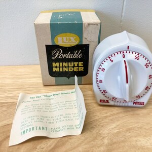 Vintage 1950's Lux Portable Minute Minder Kitchen Timer Complete With ...