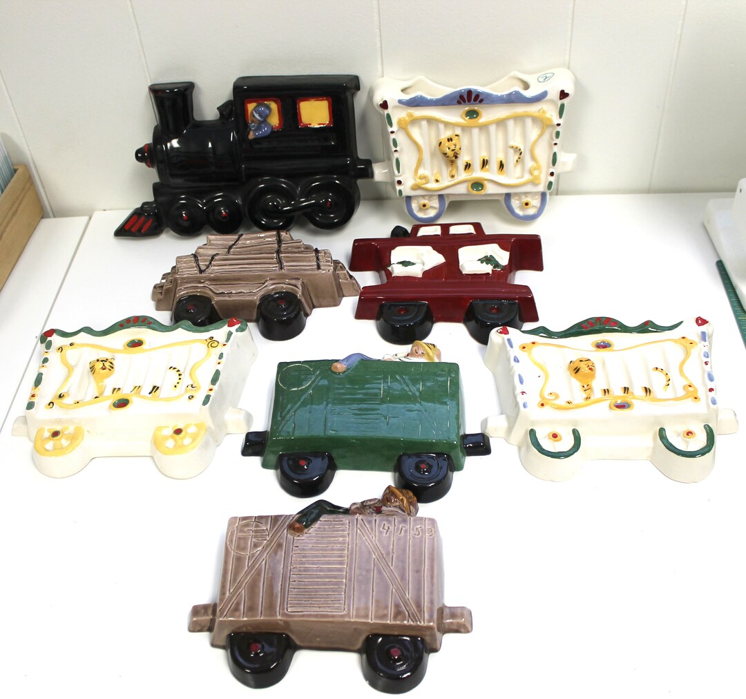 Vintage 1950's-60's Circus Train Pocket Vase Lot of 8 Pieces! Vintage ...