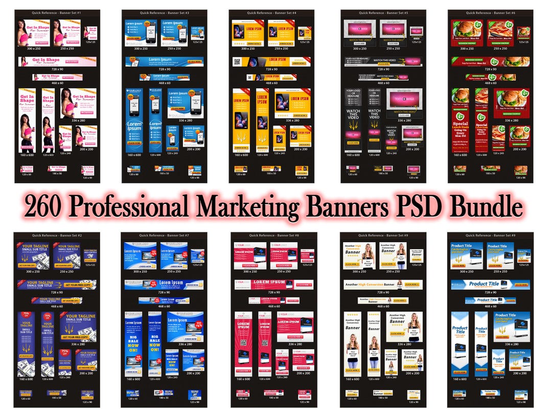 260 Editable PSD Marketing Banner Templates | Etsy Shop, Events ...