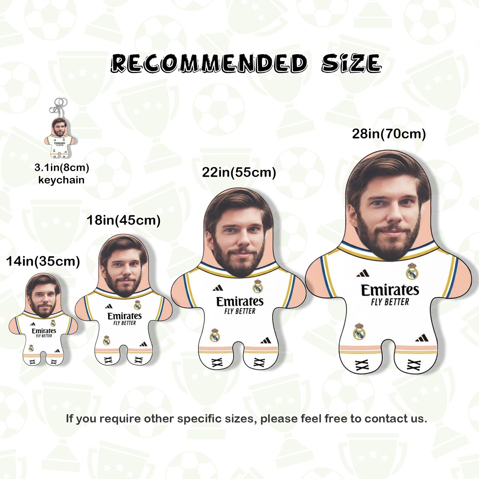 Real Madrid Fan Exclusive Customized Head Pillows, Photo Pillows ...