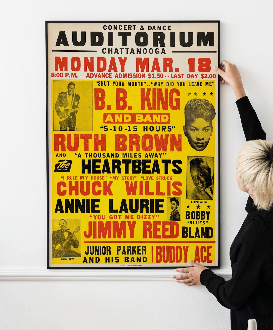 1957 Vintage Blues Concert Poster – Classic Rnb Jazz Music Print, Retro ...