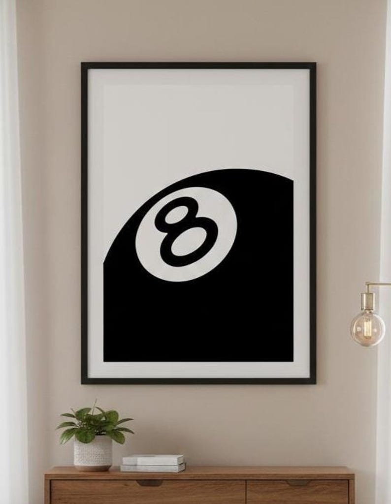 Vintage Style 8 Ball Poster – Classic Retro Pool Hall Wall Art ...