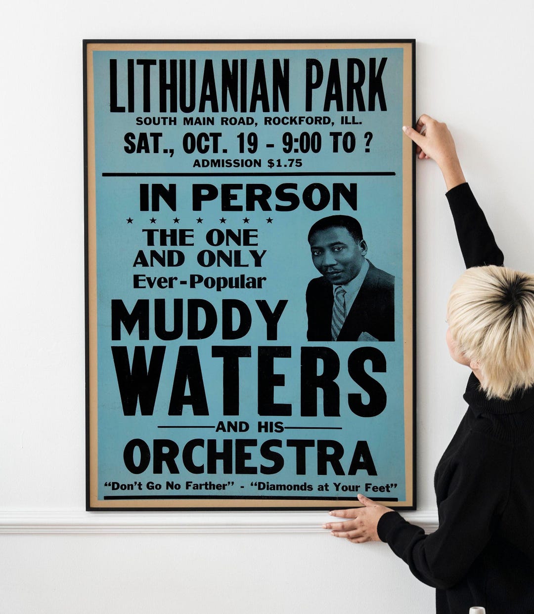 Vintage Blues Concert Poster – Classic Rnb Music Print, Retro 50s ...