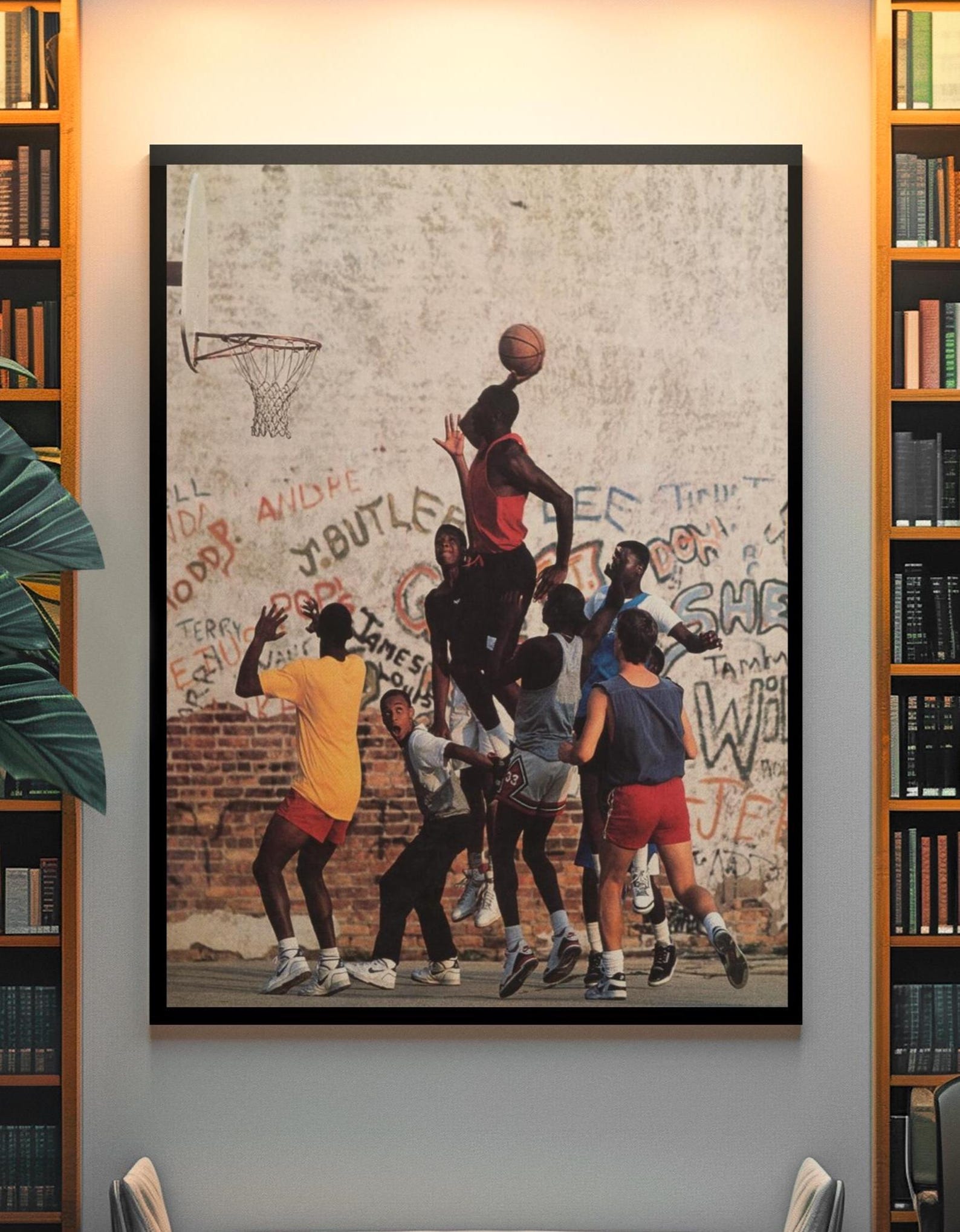 Retro 90s Sports Poster – Classic Basketball Promotion Collectible ...