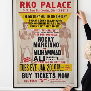 1970s Vintage Boxing Poster – Classic Heavyweight Fight Night Print ...