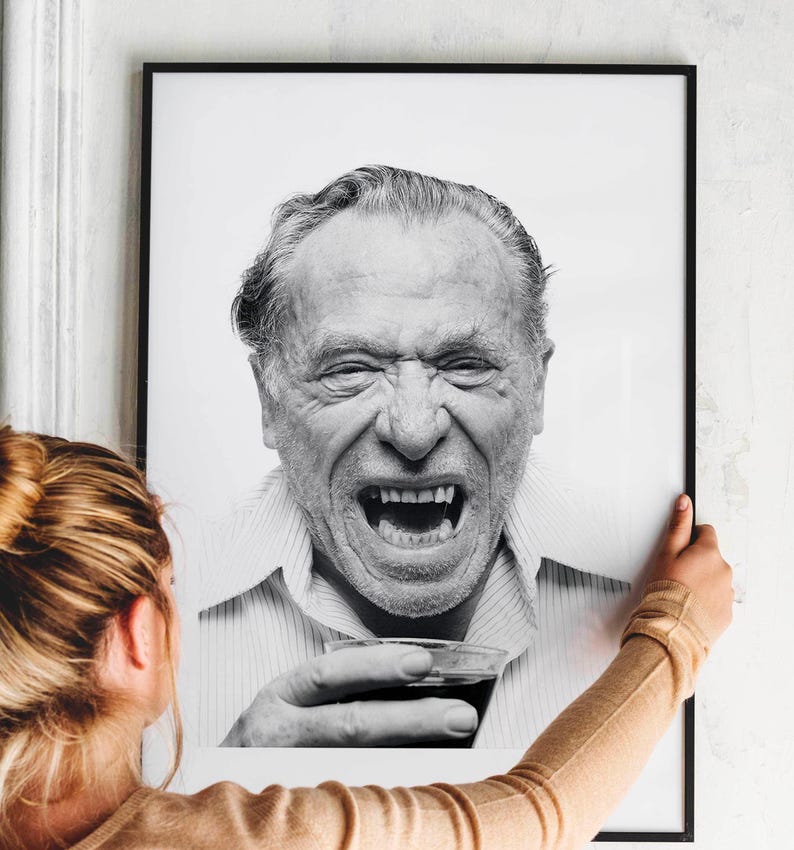 Charles Bukowski Poster Print PRINTABLE DOWNLOAD - Etsy