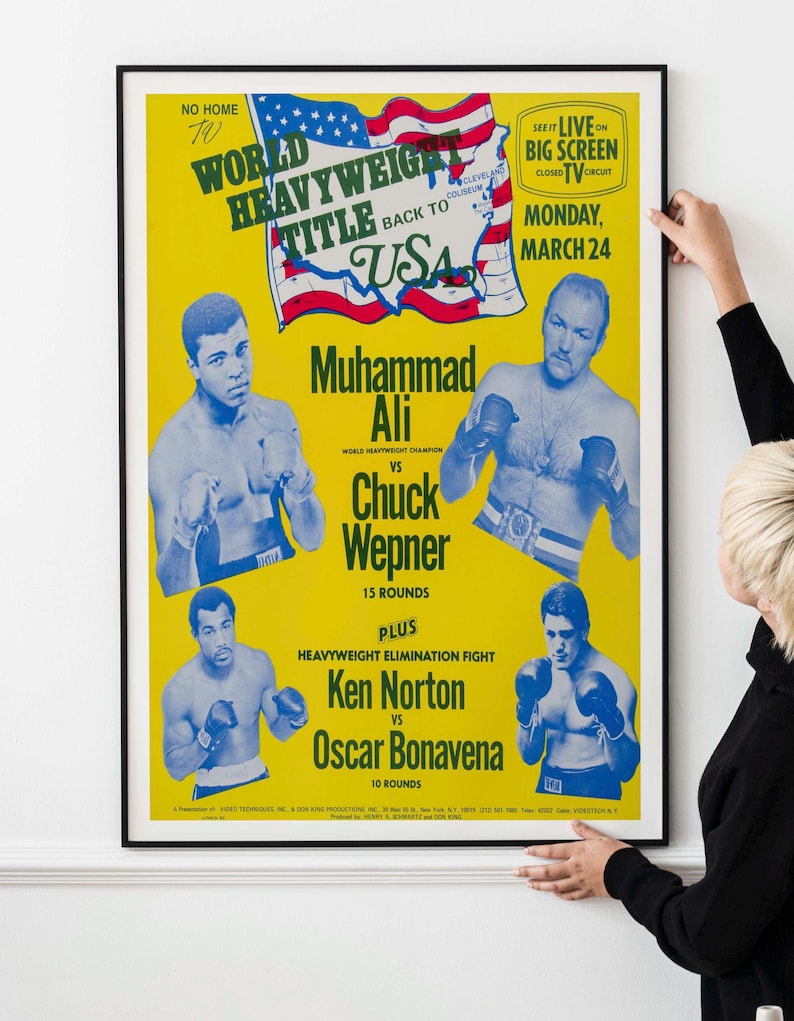 70s Boxing Poster – Retro Heavyweight Match Artwork, Vintage ...