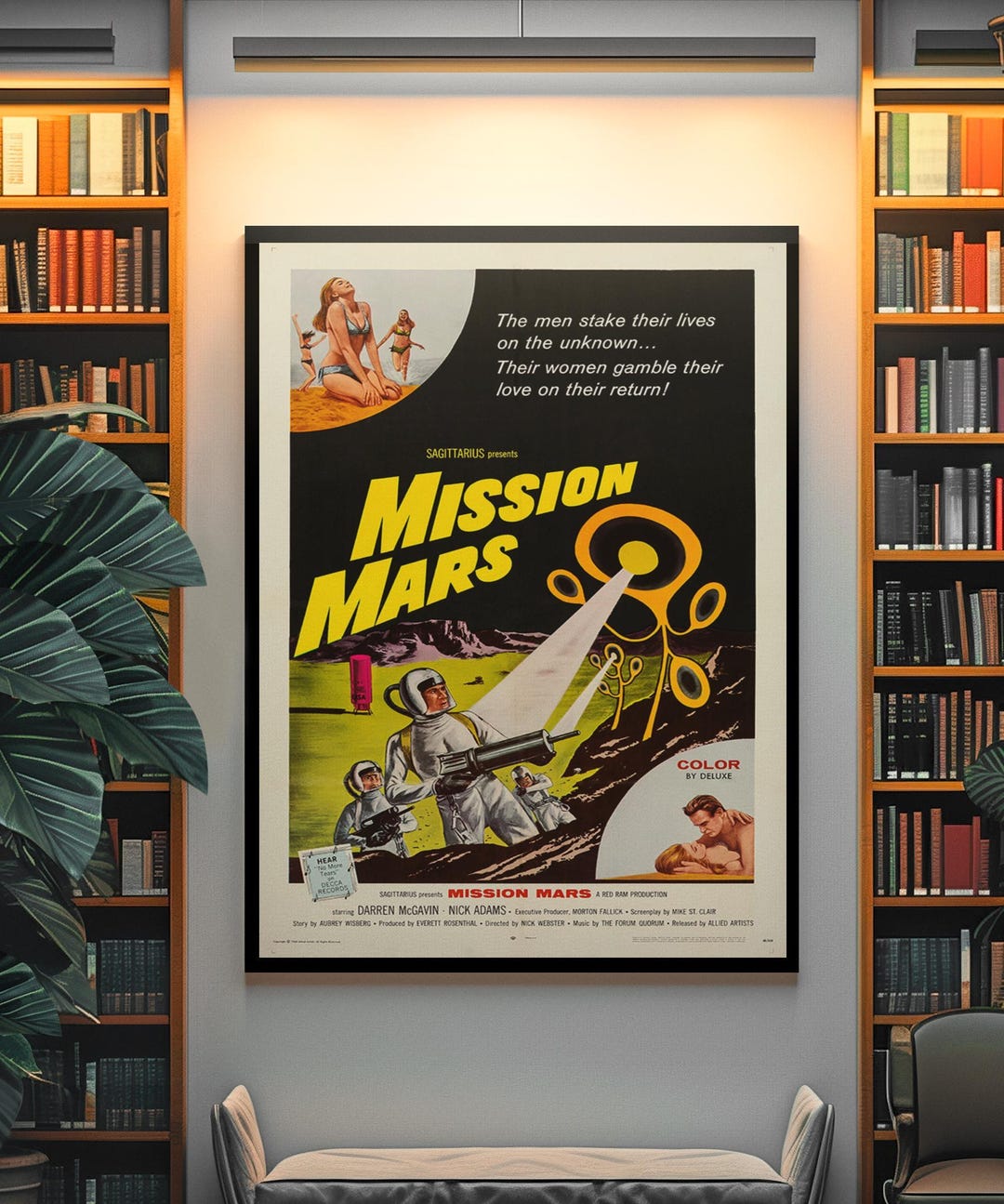 Mission Mars Poster – 1960s Classic Sci-fi B-movie Print Vintage Space ...