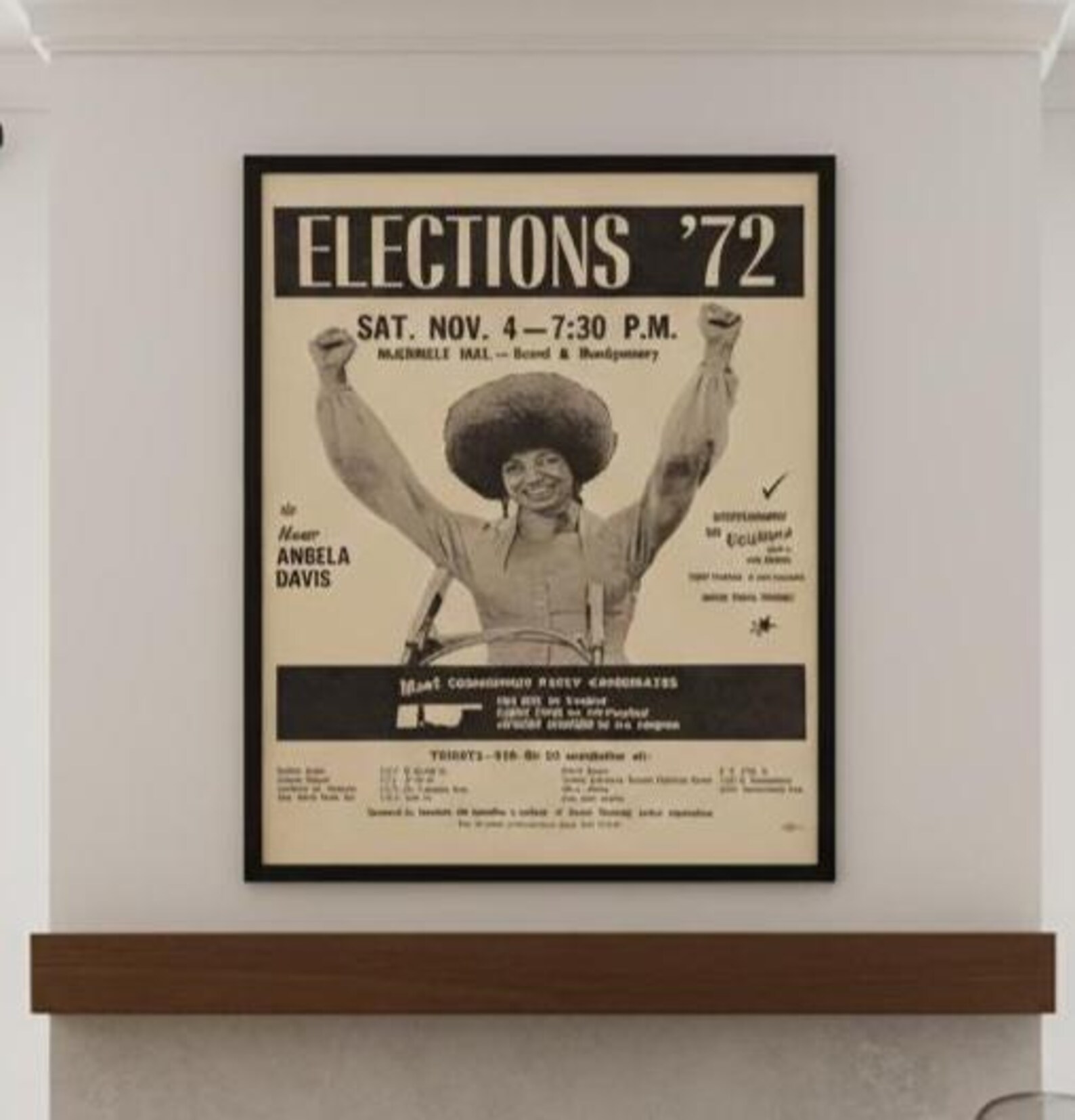 Angela Davis Civil Rights Poster – 1970s Revolutionary Black Power ...