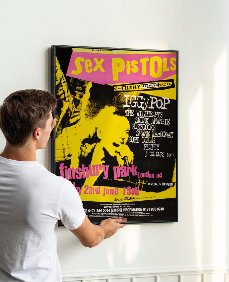 Retro 80s Punk Poster – Classic Alternative Rock Festival Collectible ...