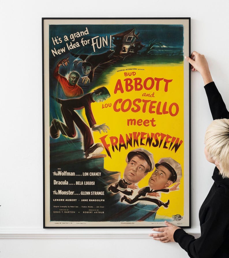 Abbott and Costello Meet Frankenstein 1948 Movie Poster – Classic ...