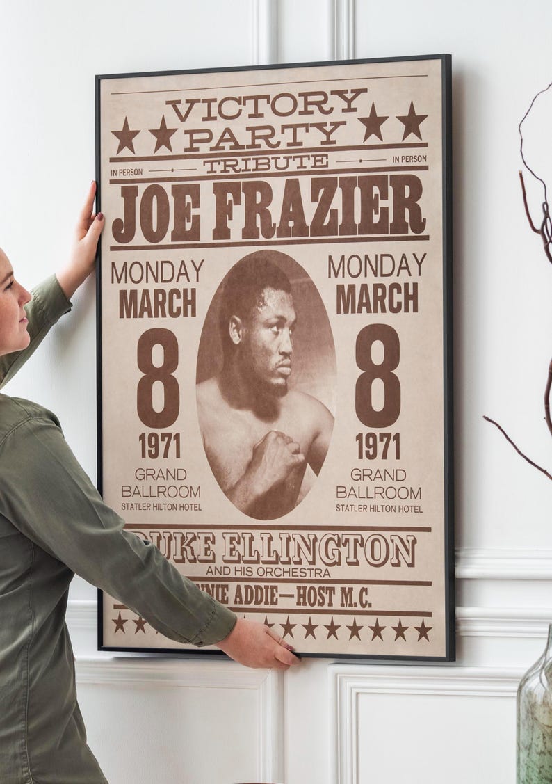 1971 Vintage Boxing Poster – Classic Heavyweight Sports Promo Print ...