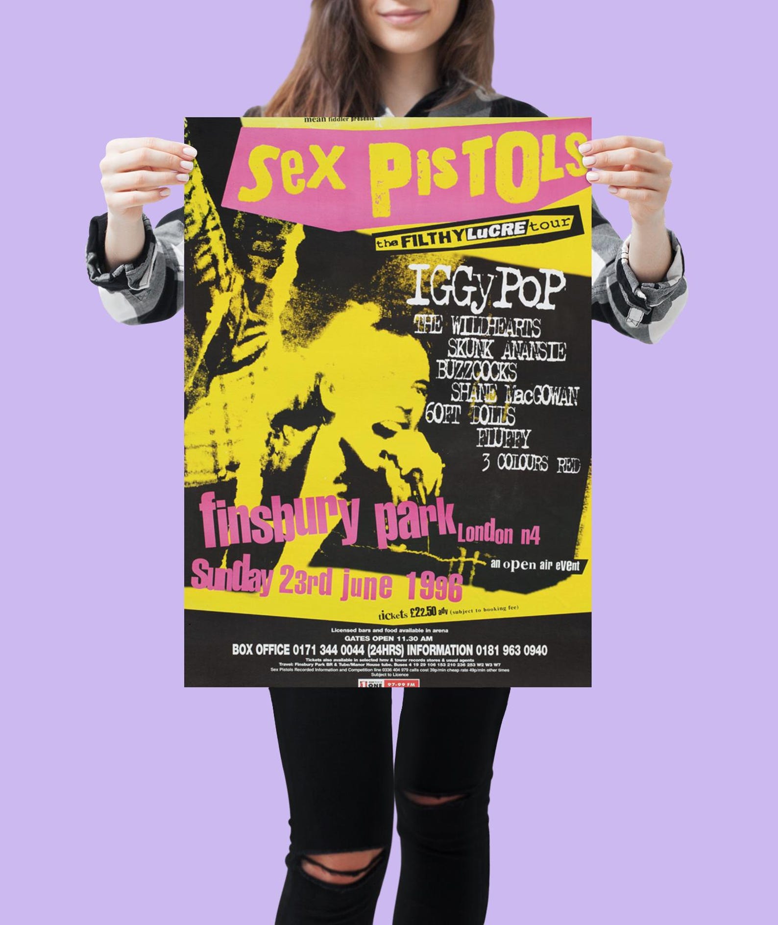 Retro 80s Punk Poster – Classic Alternative Rock Festival Collectible ...
