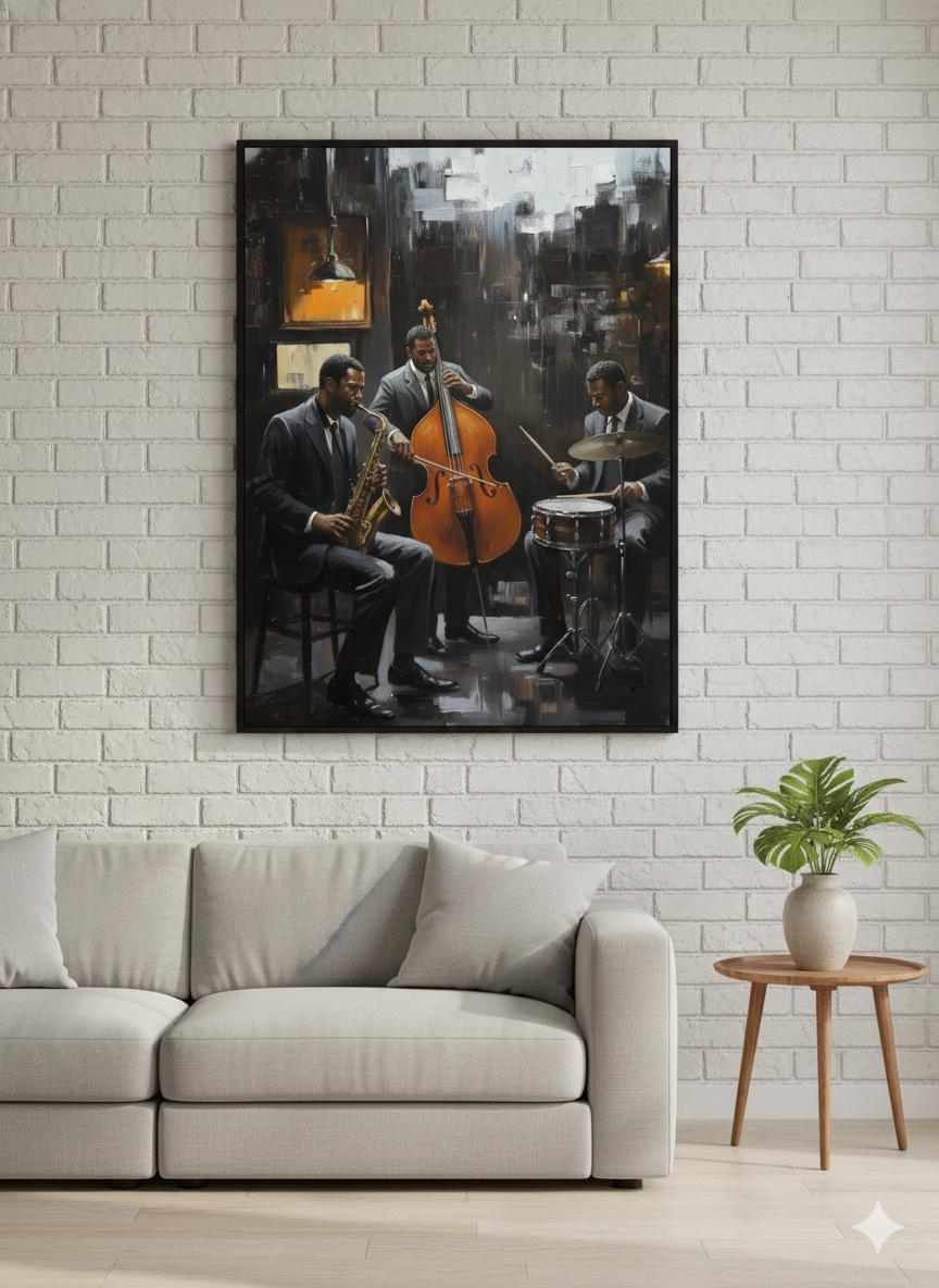Vintage Jazz Session Poster – Soulful Black Music & Rhythm Art Print ...