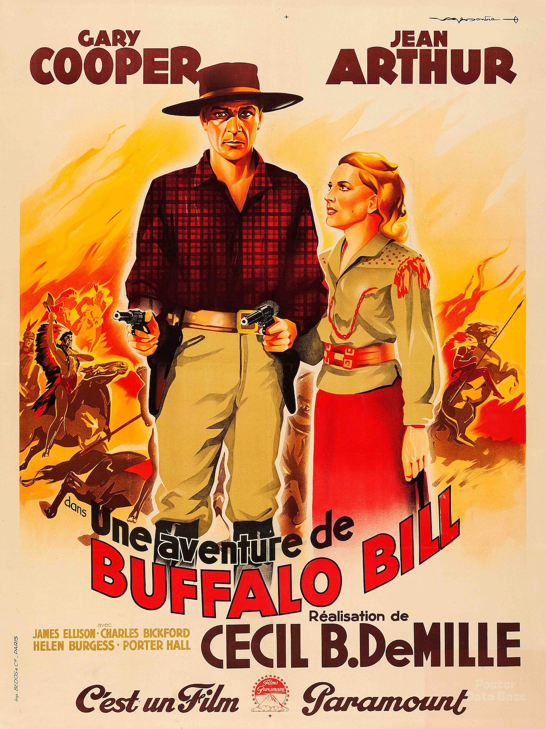 The Plainsman 1936 Classic Western Film Poster – Gary Cooper, Jean ...