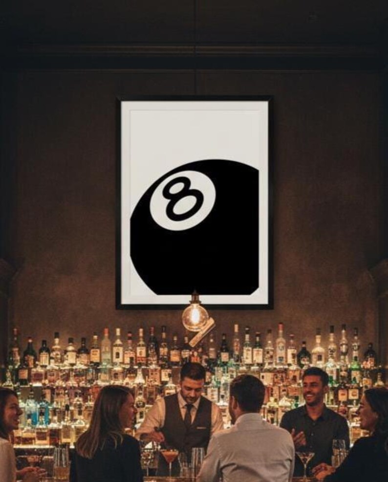 Vintage Style 8 Ball Poster – Classic Retro Pool Hall Wall Art ...