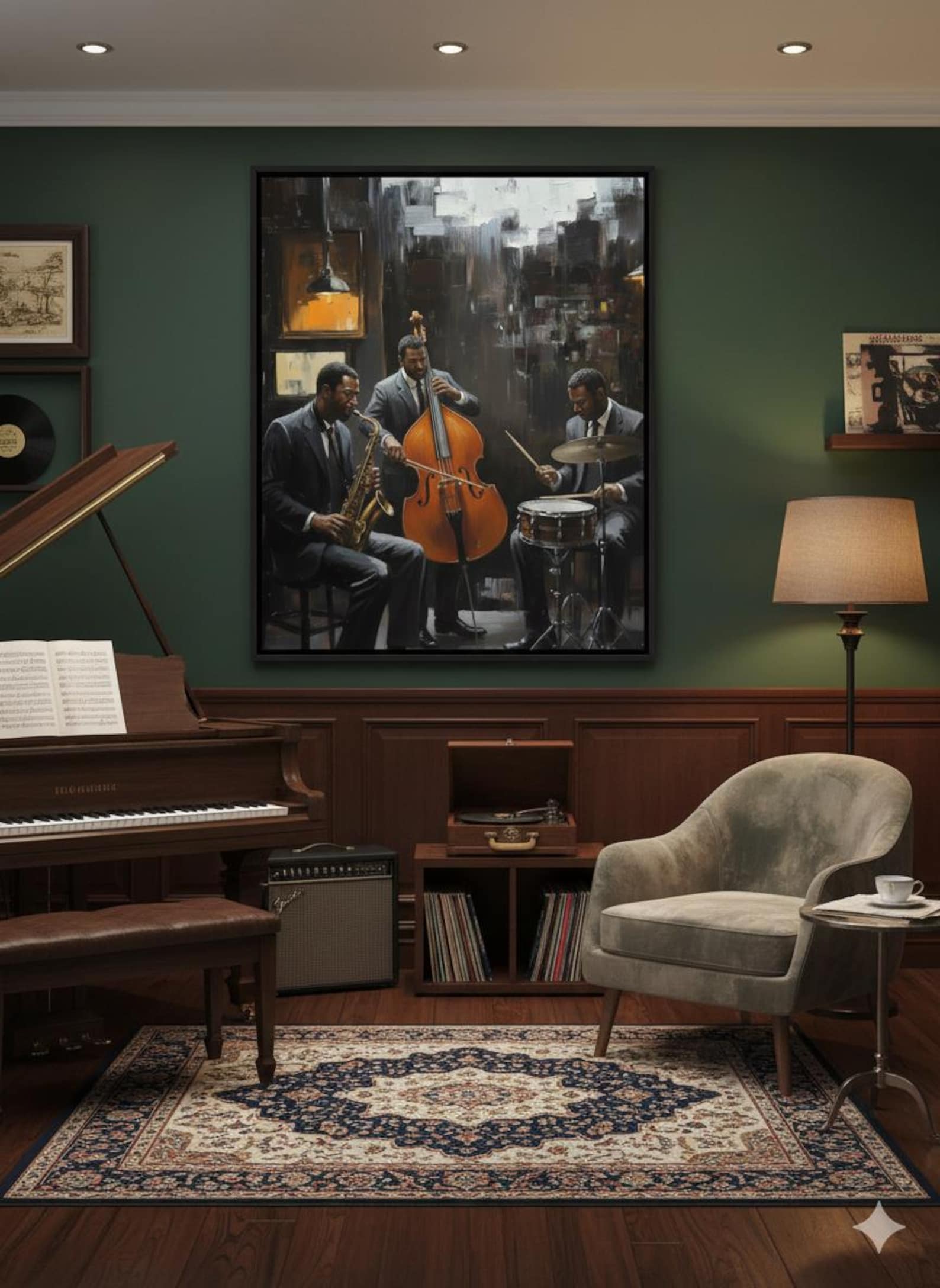 Vintage Jazz Session Poster – Soulful Black Music & Rhythm Art Print ...