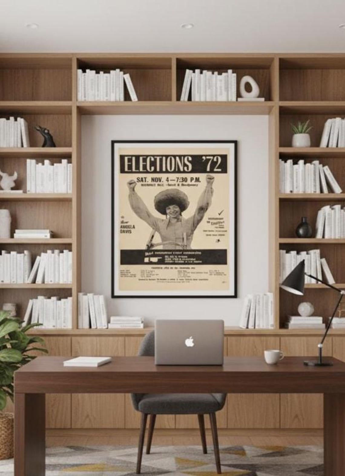 Angela Davis Civil Rights Poster – 1970s Revolutionary Black Power ...