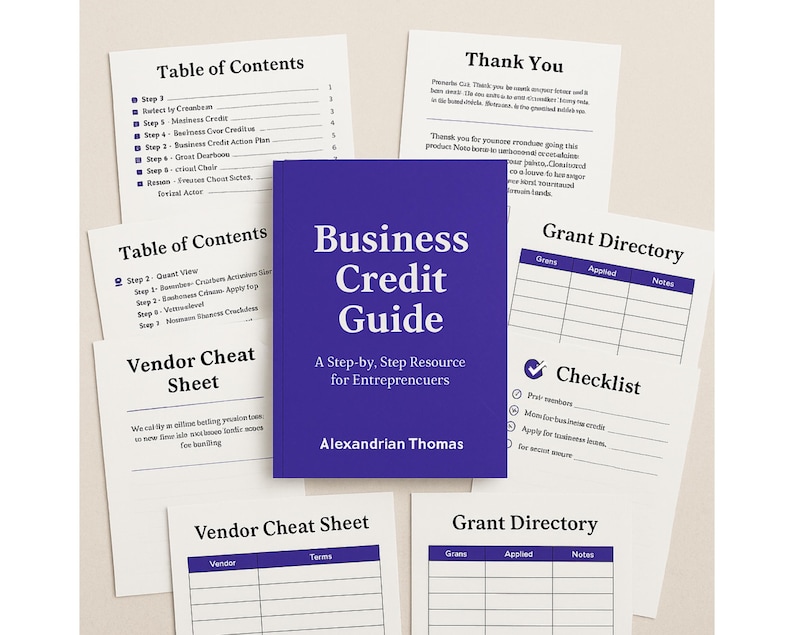Business Credit Guide | Step-by-step Funding Workbook + Vendor Cheat ...