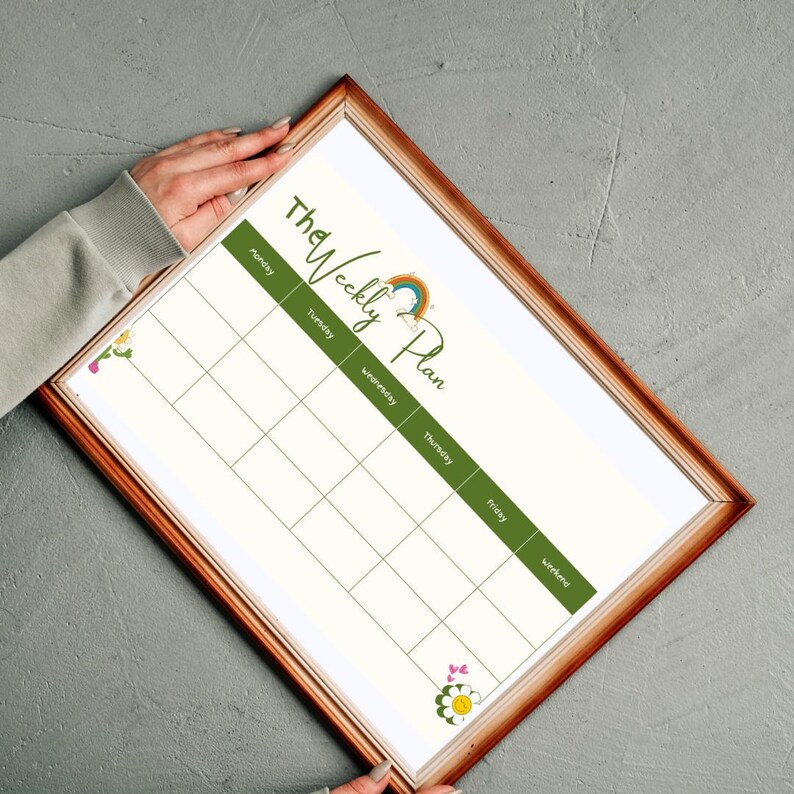 Retro Weekly Planner Printable | Sunday Start | Colorful Groovy PDF ...