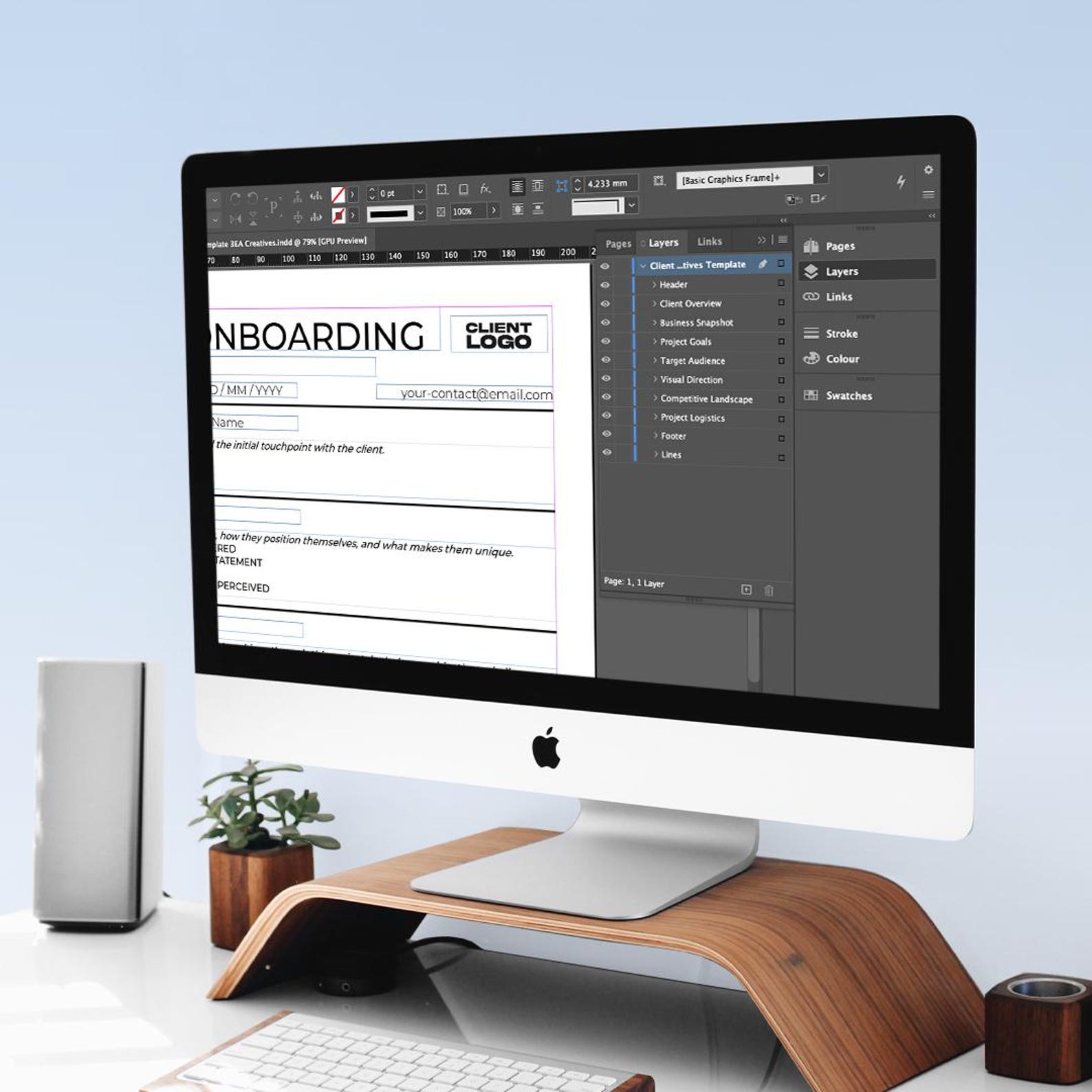 Client Onboarding Template for Graphic Designers Indesign One Page ...