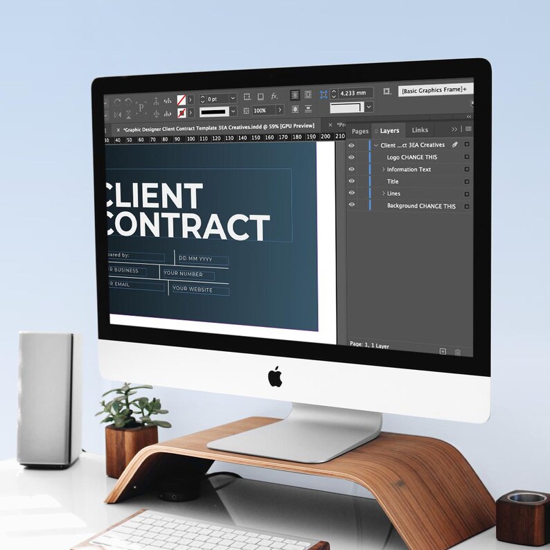 Graphic Designer Client Contract Terms and Conditions Template Indesign ...