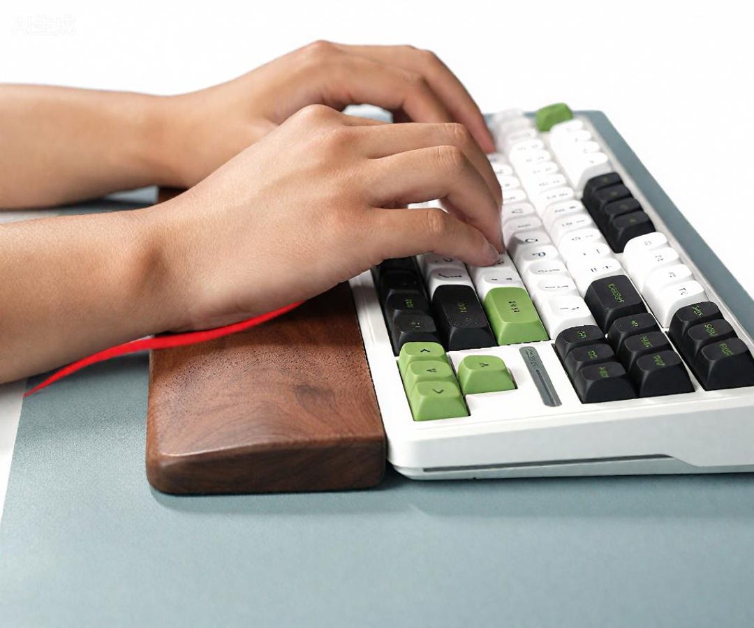 Personalized Walnut Keyboard Wrist Rest – Handmade Wooden Wrist Pad for ...