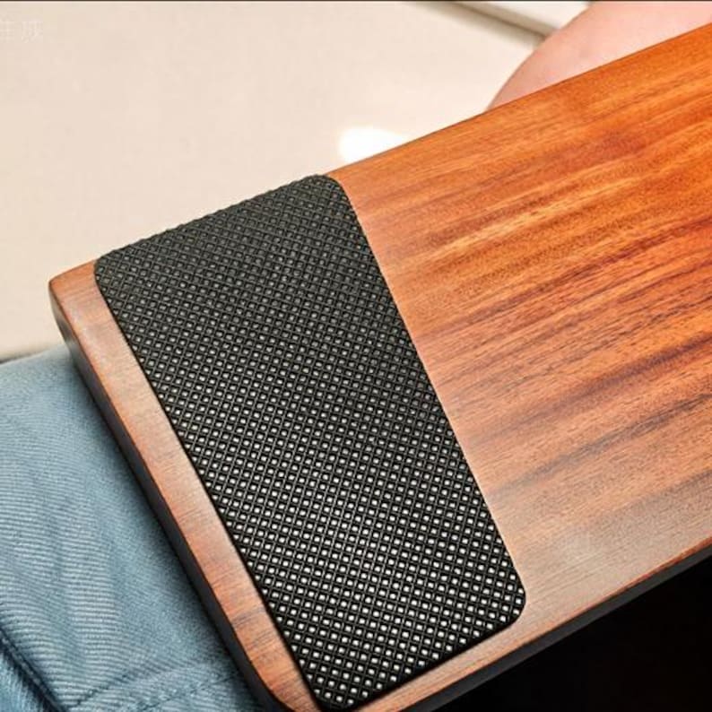Black Walnut Wood Wrist Rest: Wooden Keyboard Palm Rest, Custom Logo ...