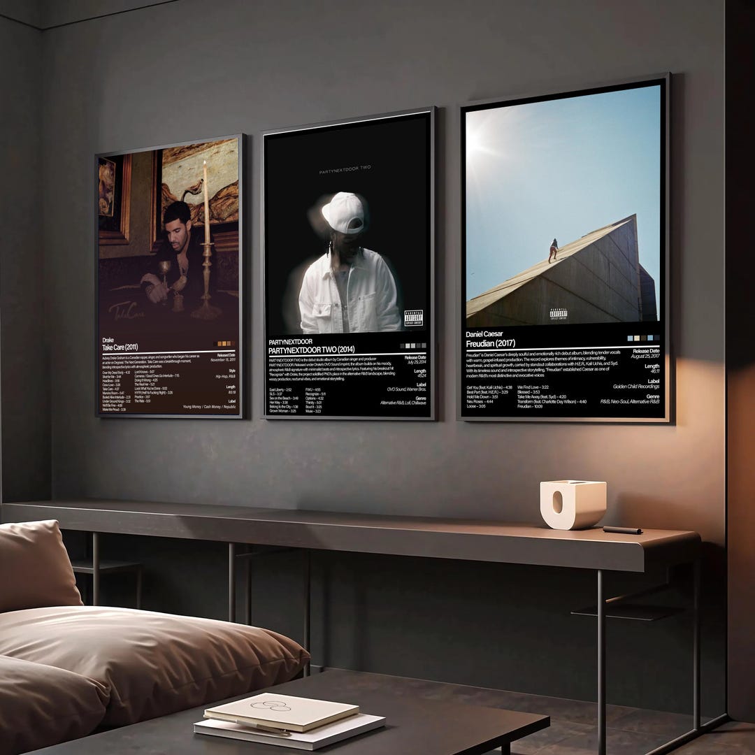 Custom Set of 3 Music Album Posters | Personalized Digital Download ...