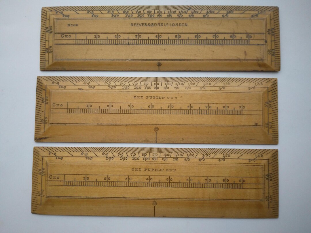 Vintage Reeves Boxwood Scale Rules Set of Three, the Pupils Own ...