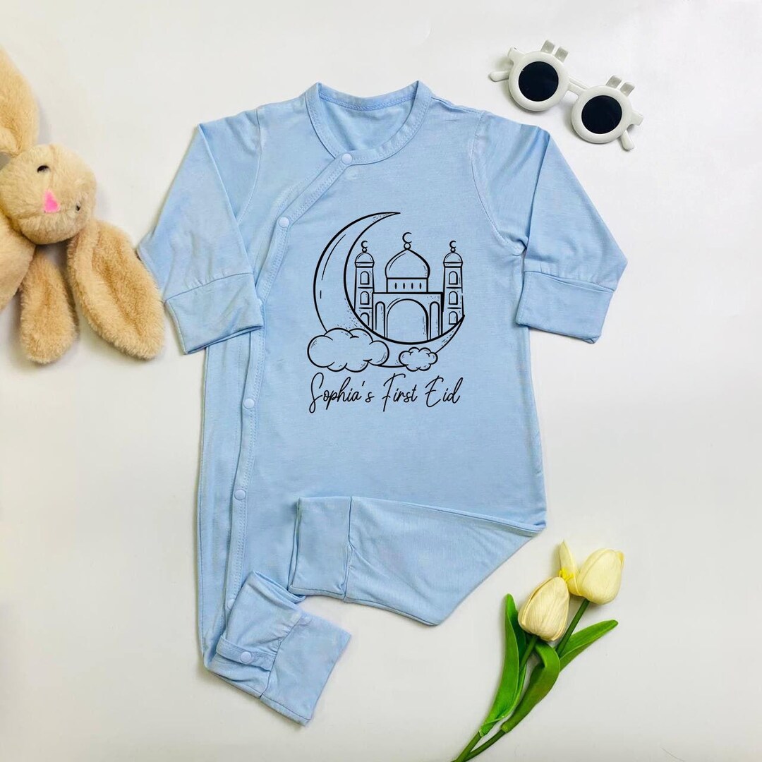 Custom First Eid Baby Bodysuit, Custom First Ramadan Baby Romper, Eid ...