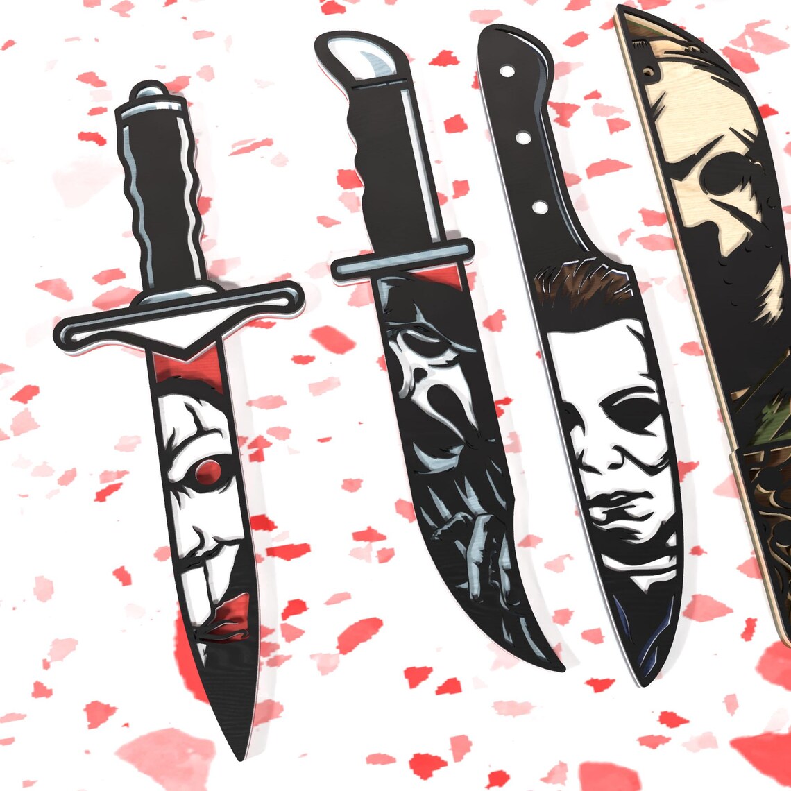 Slasher Movie Knife SVG Bundle, a Laser Cut File for Horror Wall Art ...