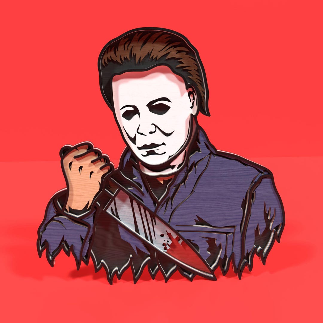 The Boogeyman Slasher SVG, a Laser Cut File for Horror Wall Art and ...